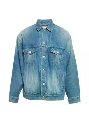 Balenciaga Logo Print Spray Paint Jacket