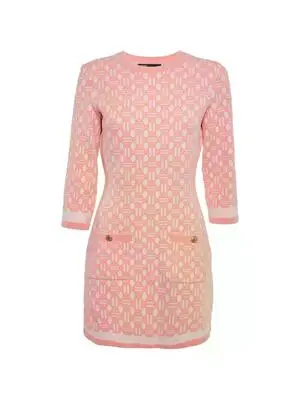 Maje Jacquard Knit Mini Dress - Pink