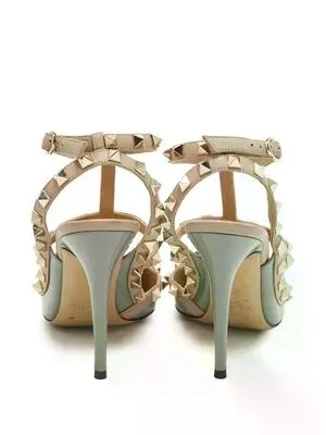 Valentino Garavani Rockstud Pointed-toe Heeled Pumps - Blue