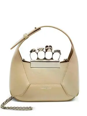 Alexander McQueen Mini Jewelled Shoulder Bag - Neutrals
