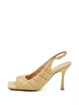 Bottega Veneta Quilted Slingback Sandals - Neutrals