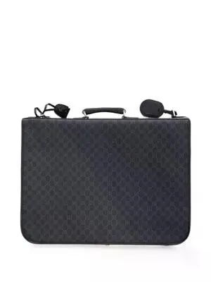 Gucci Gg Coated Canvas Travel Bag - Black
