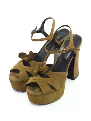 Saint Laurent Bow Detail Platform Sandals