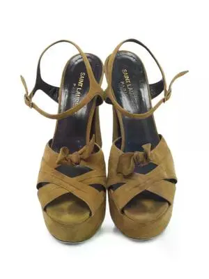 Saint Laurent Bow Detail Platform Sandals