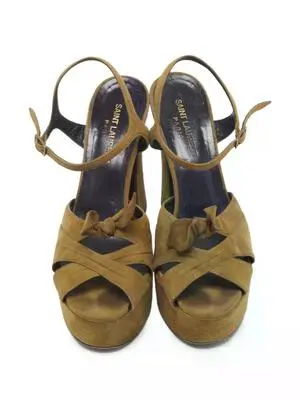 Saint Laurent Bow Detail Platform Sandals