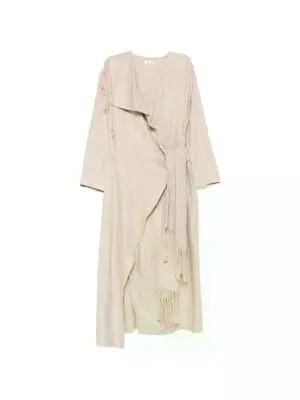 BY MALENE BIRGER Hanassa Fringed Wrap Midi Dress