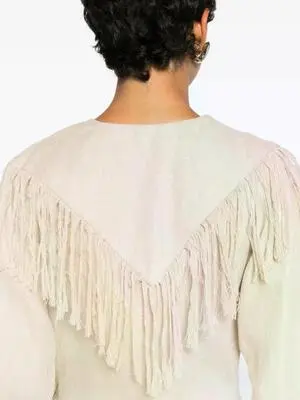 BY MALENE BIRGER Hanassa Fringed Wrap Midi Dress