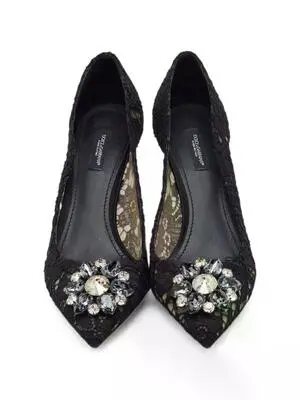 Dolce & Gabbana Bellucci Crystal-embellished Lace Pumps