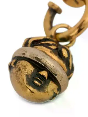 Etro Brass Blindfolded Goddess Drop Earrings