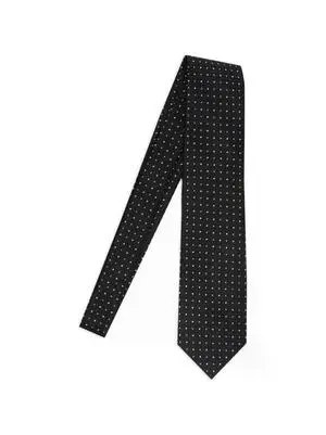 TOM FORD Silk Polka-dot Tie - Black