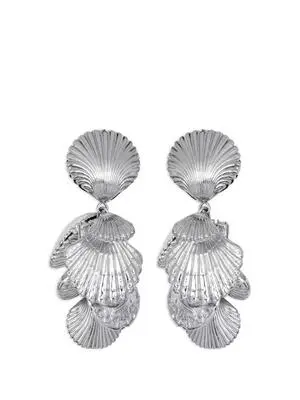 JENNIFER BEHR Aphrodite Shell-pendant Earrings - Silver