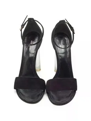LOUIS VUITTON Flower-cut Ankle-strap Sandals
