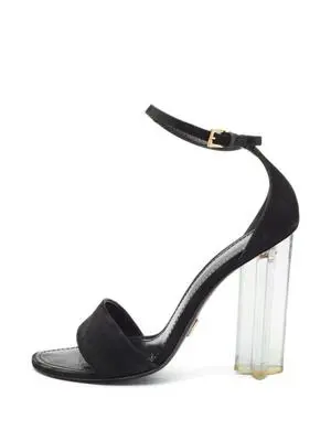 LOUIS VUITTON Flower-cut Ankle-strap Sandals
