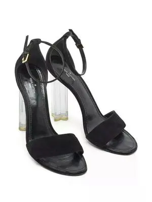 LOUIS VUITTON Flower-cut Ankle-strap Sandals