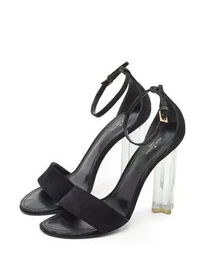 LOUIS VUITTON Flower-cut Ankle-strap Sandals