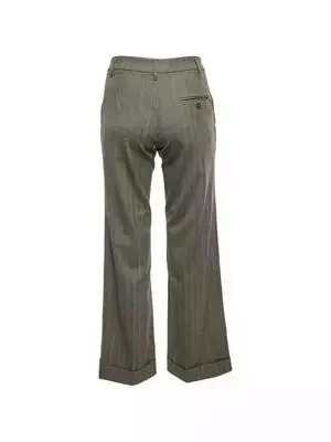 Brunello Cucinelli Herringbone Turn-up Trousers - Grey