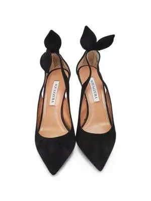 AQUAZZURA Leather Pointed Toe Stiletto Pumps
