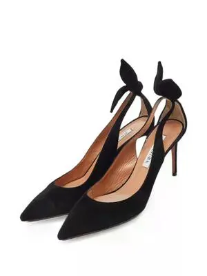 AQUAZZURA Leather Pointed Toe Stiletto Pumps