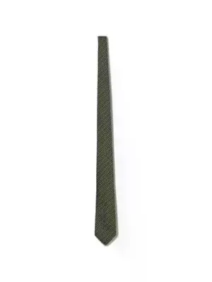 Emporio Armani Jacquard Wave-print Silk Tie