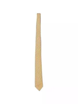 Emporio Armani Silk Jacquard Tie - Neutrals