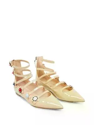Fendi Flowerland Strappy Ballet Flats