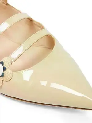 Fendi Flowerland Strappy Ballet Flats