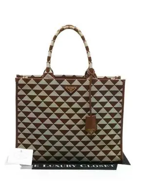 Prada Symbole Jacquard Tote Bag