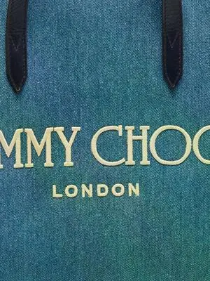 JIMMY CHOO Logo-detail Leather Tote Bag