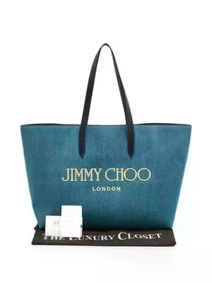 JIMMY CHOO Logo-detail Leather Tote Bag