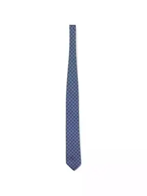 Zegna Brera Geometric-print Silk Tie - Blue