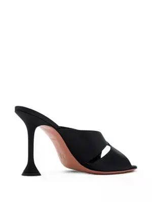 Amina Muaddi Salma Criss-cross Satin Mules