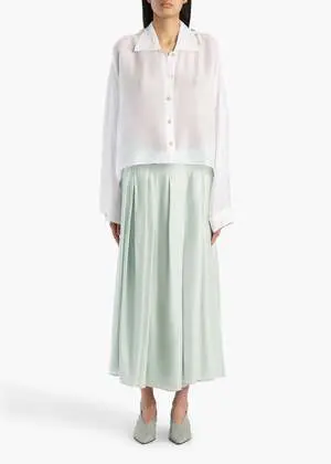 Khaite Bodine Sculptural Sheer Voile Shirt