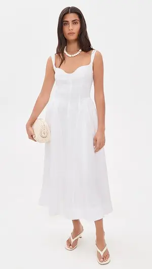 REFORMATION Birdie Linen Dress
