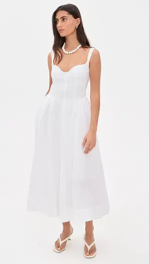 REFORMATION Birdie Linen Dress