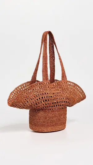 REFORMATION Sonia Raffia Hat Bag
