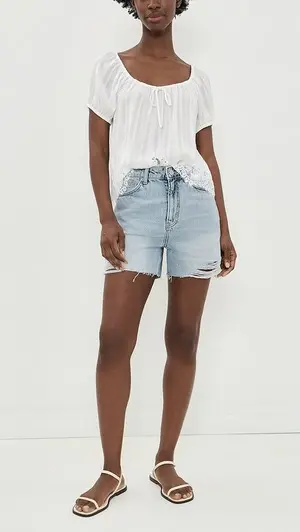 REFORMATION Saige Denim Shorts