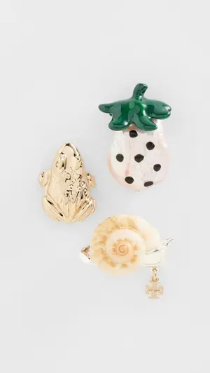 Tory Burch Curiosity Charm Pin Set
