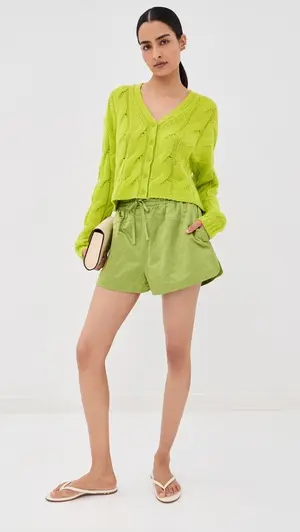 Sablyn Jolie Cropped Cashmere Cable Cardigan