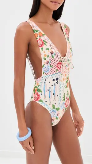 Agua Bendita Priscila Basket-piece Swimsuit