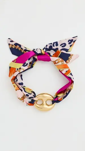 ADINA EDEN Gold Mariner Scarf Chain Necklace