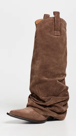 R13 Mid Cowboy Boots With Sleeve