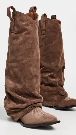 R13 Mid Cowboy Boots With Sleeve