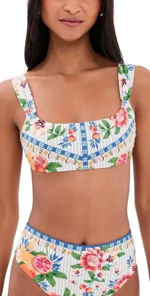 Agua Bendita Sele Basket Bikini Top - Multicolor