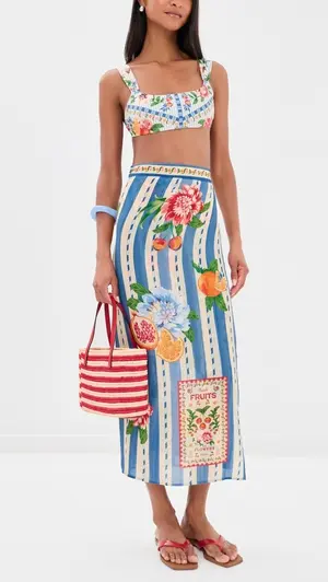 Agua Bendita Sele Basket Bikini Top