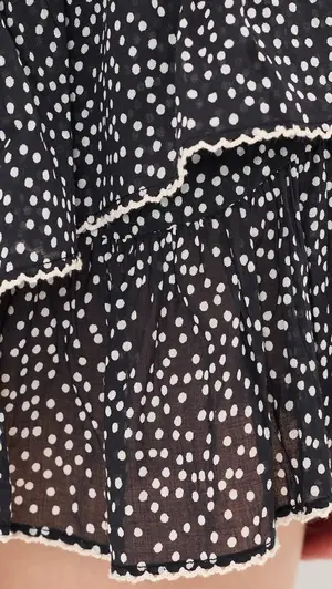 Isabel Marant Étoile Jocadia Tiered Floral Mini Skirt - Black/ecru
