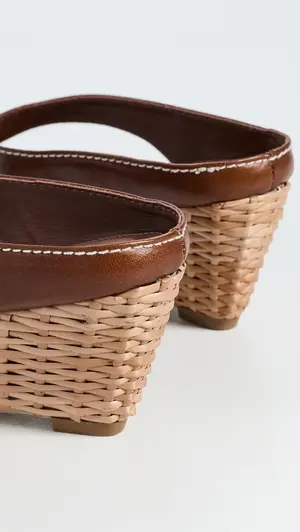 Simkhai Hazel Leather Thong Wedges