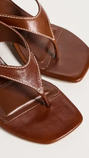 Simkhai Hazel Leather Thong Wedges
