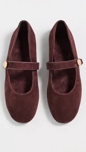 Tory Burch Romy Mary Jane Flats - Warm Brown