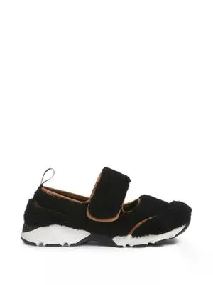 Marni Shearling Mary Jane Running Sneakers - Black