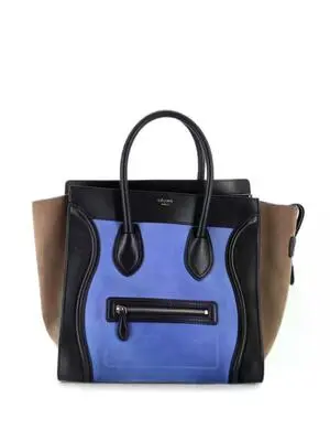 Celine Tricolor Leather Mini Tote Bag - Black